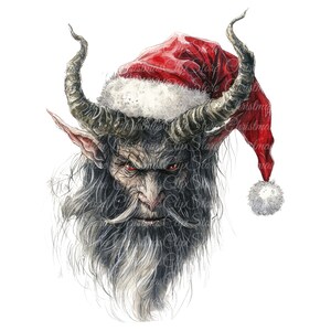 8 Krampus With Santa Hat Digital Illustrations, High Quality PNG & JPG ...