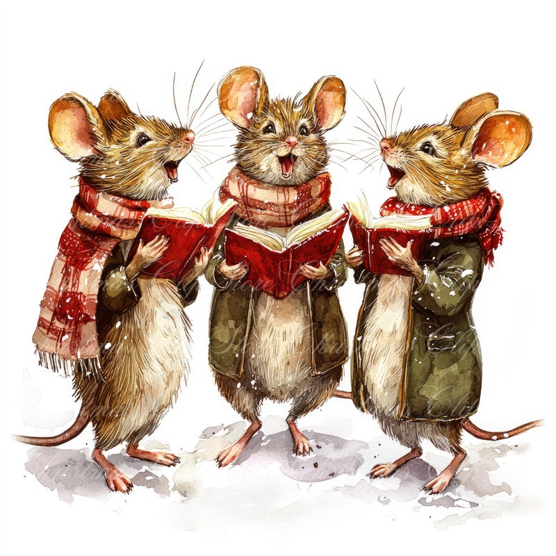 Singing Christmas Mice - Etsy
