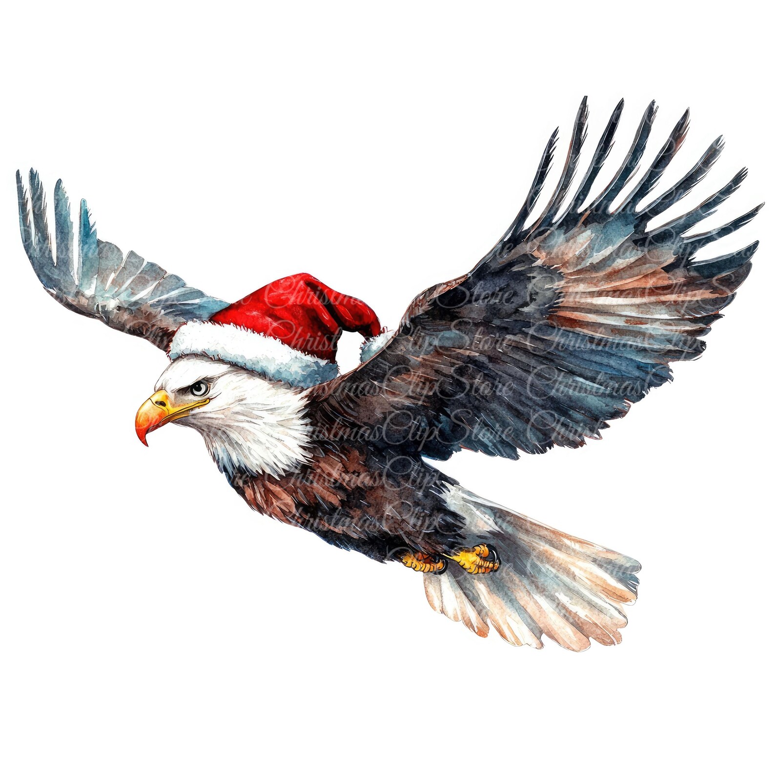 10 Eagle With Santa Hat Digital Illustrations, High Quality PNG & JPG ...
