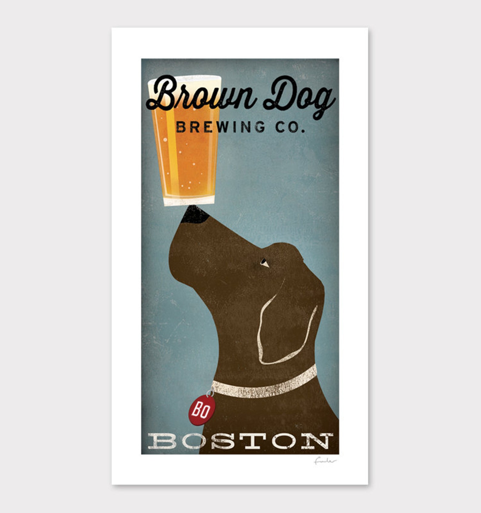 CUSTOM Personalized Brown Dog Craft Beer Brewing Company | Etsy