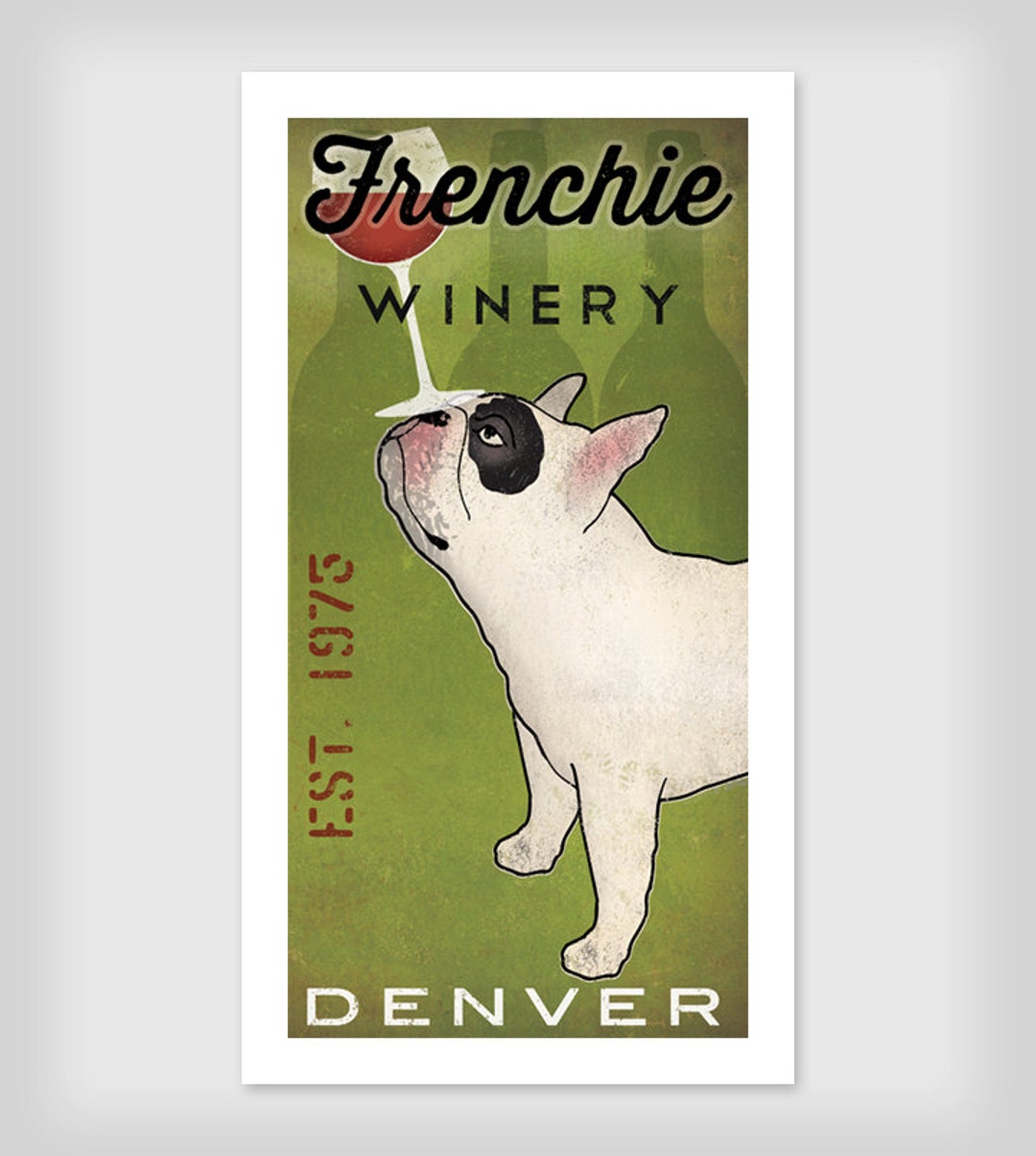 FRENCHIE French Bulldog CUSTOM Personalized Winery Wine Cellars ...