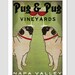 PERSONALIZED - Custom Pug & Pug WINE Vineyards Cellars ILLUSTRATION ...
