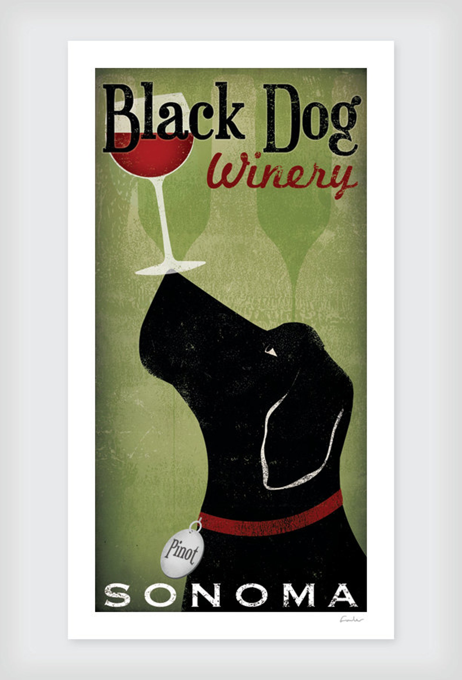 CUSTOM Personalized Black Brown Yellow Dog Labrador Cellars Vineyard ...