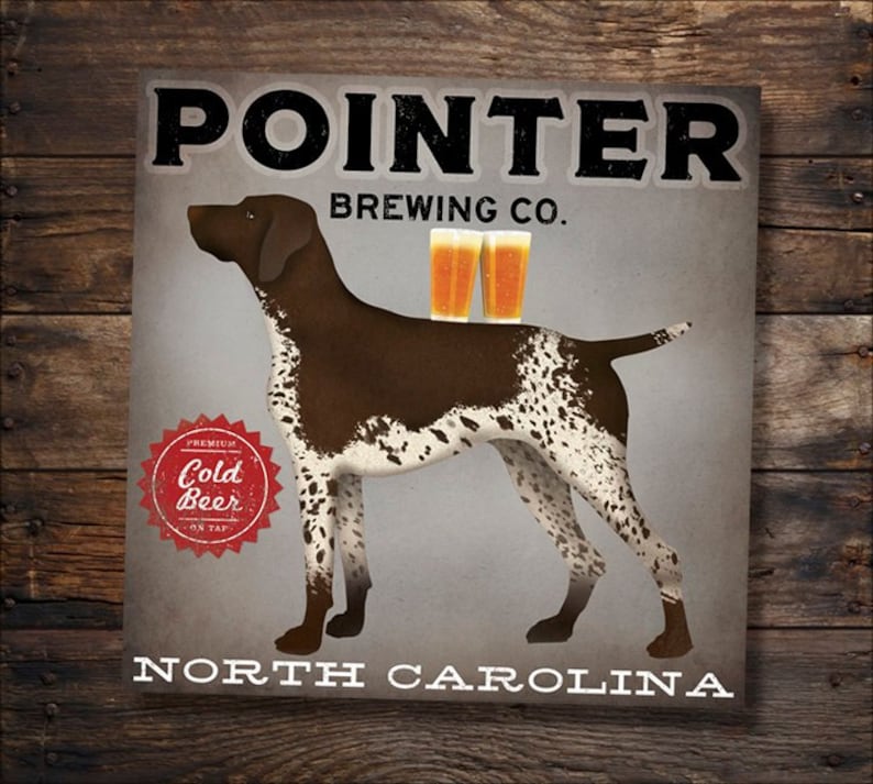 FREE Custom Text PERSONALIZED German Shorthaired Pointer Brewing Beer ...