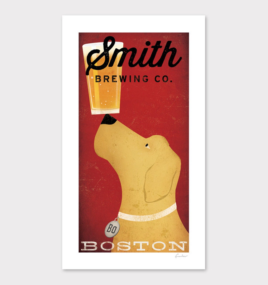 CUSTOM Personalized Brown Dog Craft Beer Brewing Company | Etsy