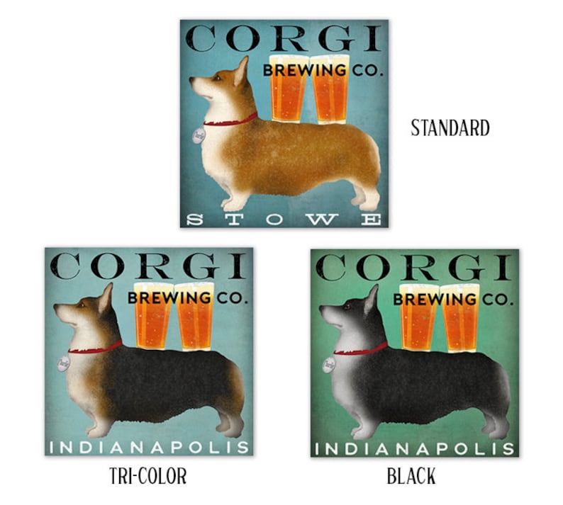 FREE CUSTOMIZATION Double Corgi Brewing Company Beer Sign | Etsy