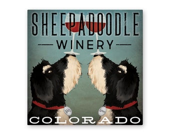 Sheepadoodle Canvas Art - Etsy