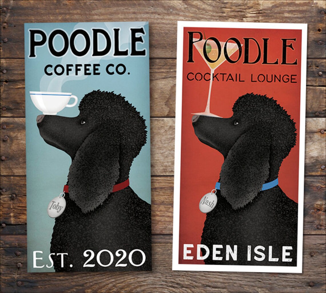 CUSTOM Standard Poodle Dog Poster Print OR Ready-to-hang - Etsy