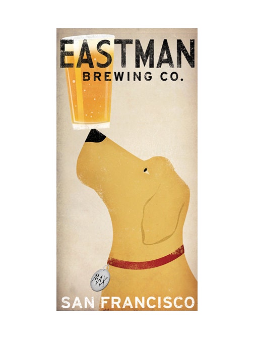 CUSTOM Personalized Brown Dog Craft Beer Brewing Company | Etsy