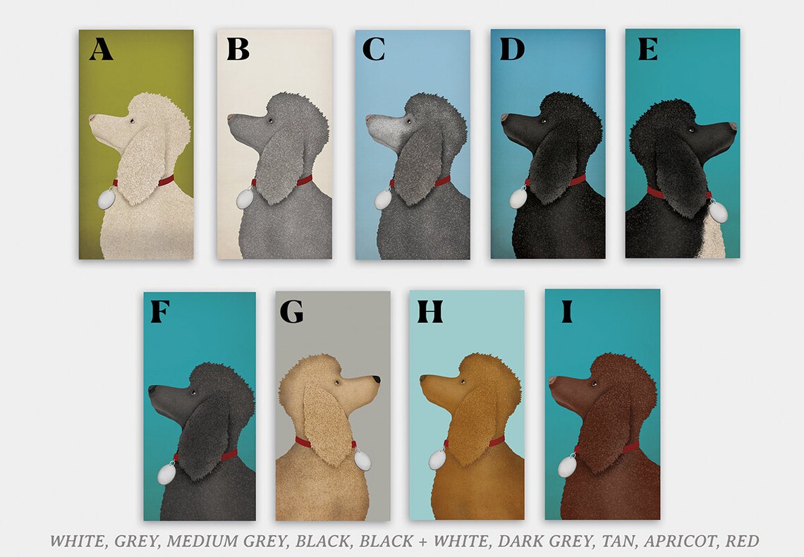 CUSTOM Standard Poodle Dog Poster Print OR Ready-to-hang - Etsy