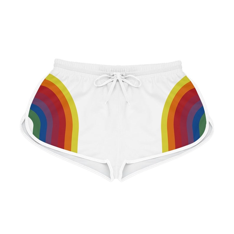 Rainbow Shorts Vintage Style 80s 70s Jersey Gym Tie Drawstring - Etsy