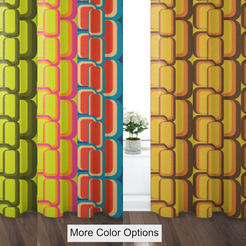 1970s Curtains - Etsy