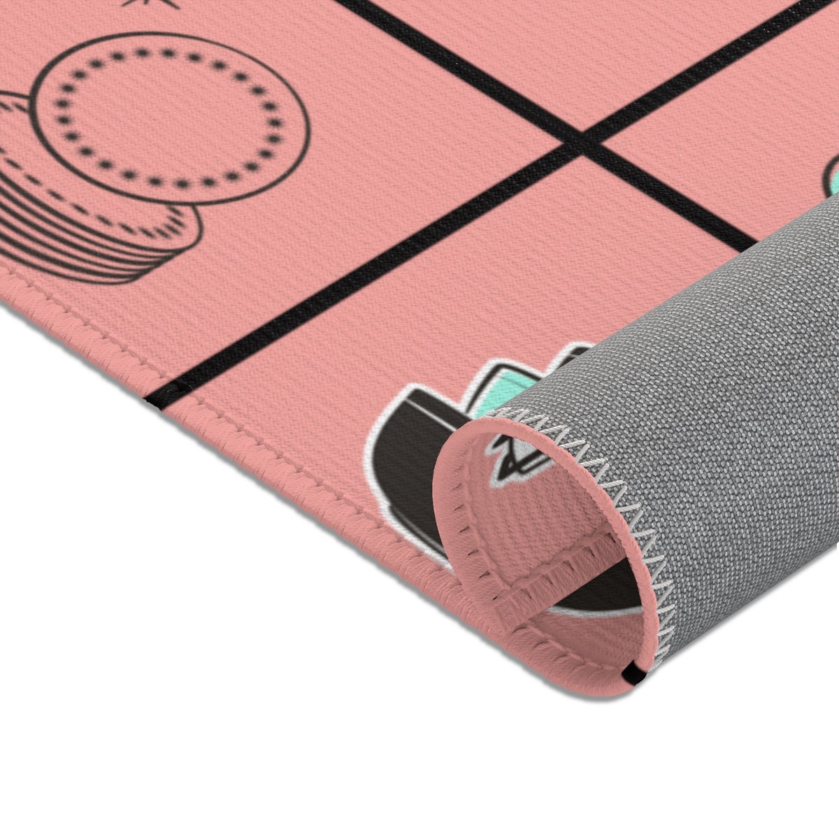 MCM Mid Century Modern Retro Kitchen Rug Vintage 50s Cookware Pink - Etsy