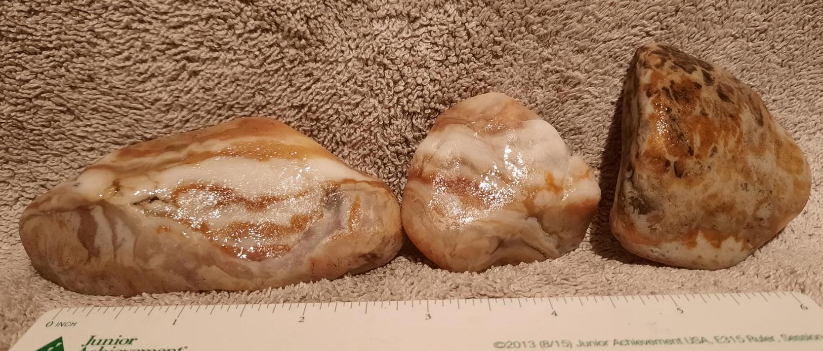 Saffron Prairie Agate Trio; Decorative Rock - Etsy