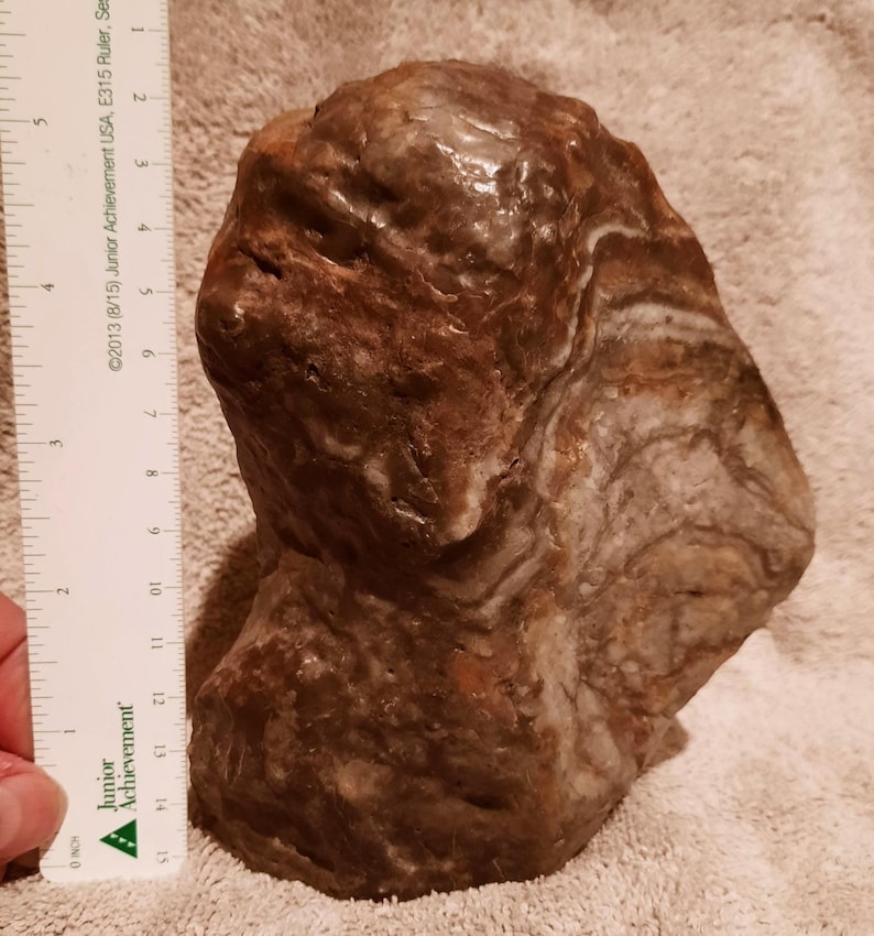 Naturally Polished Grey Hued Prairie Agate - Freestanding (cut ...