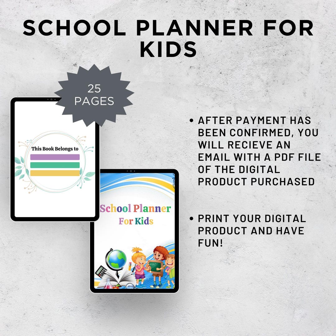 School Planner, Kids Planner, Academic Planner, Student Organization ...