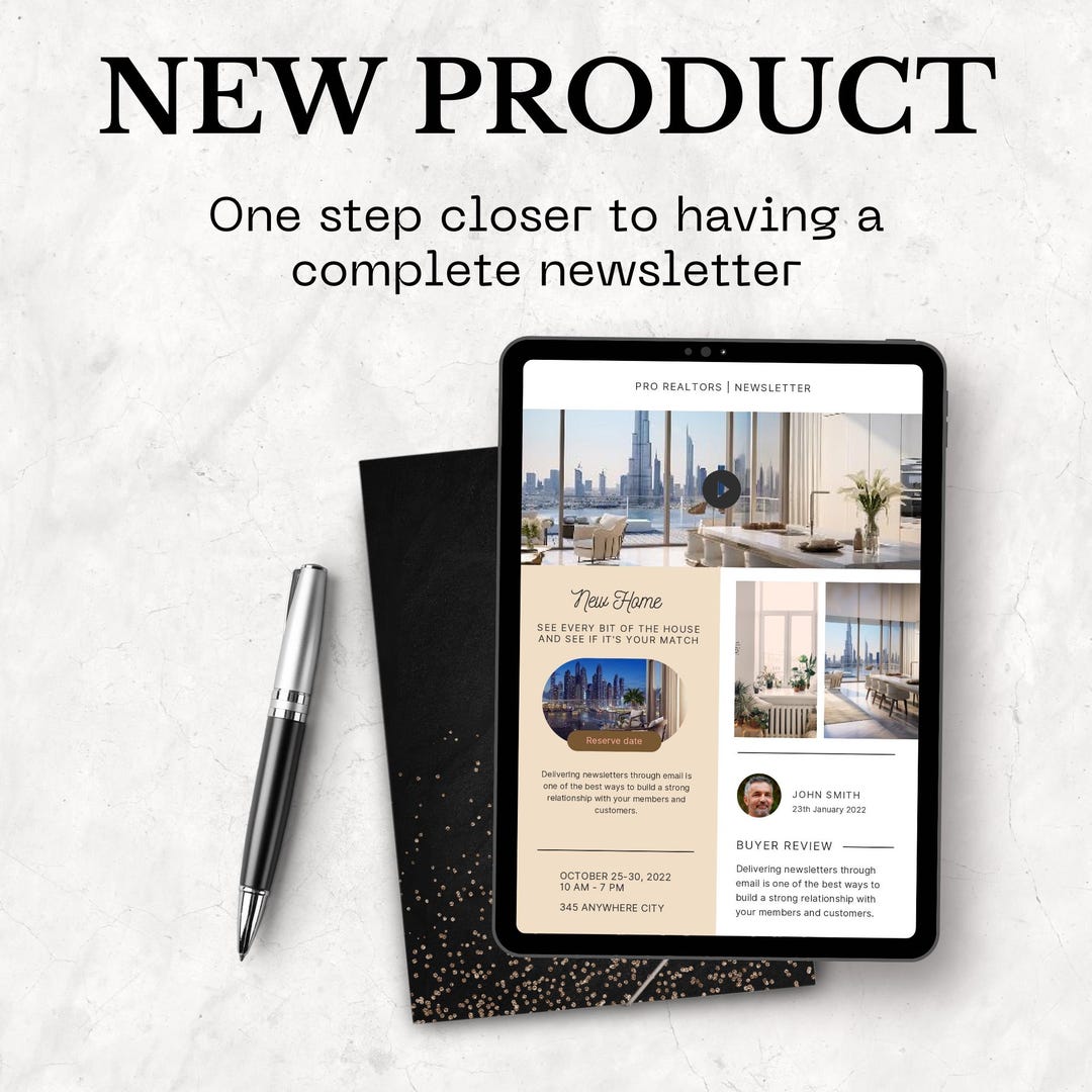 Real Estate New Listing Email Newsletter, Realtor Marketing (PDF) - Etsy