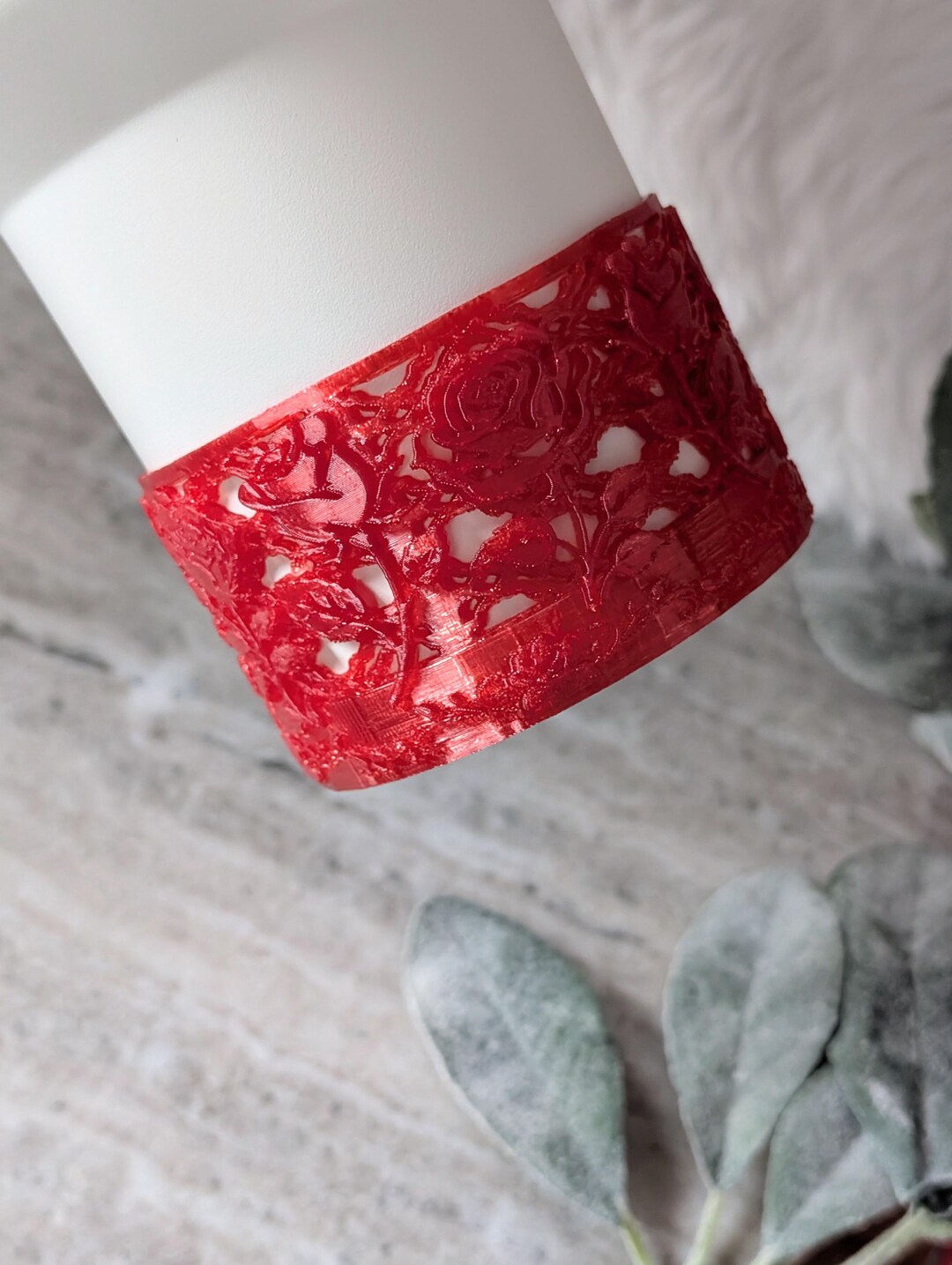 Red Rose Trellis Tumbler Boot Protective Sleeve 3D Printed Stanley Love ...