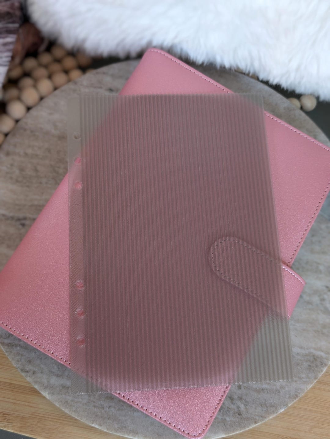 Fluted Dashboard Light Grey Frosted Design Decor for Planner Insert for ...