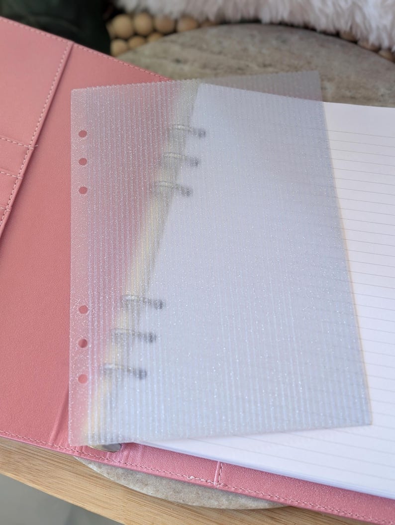 Fluted Dashboard Glitter Light Blue Frosted Design Decor for Planner ...