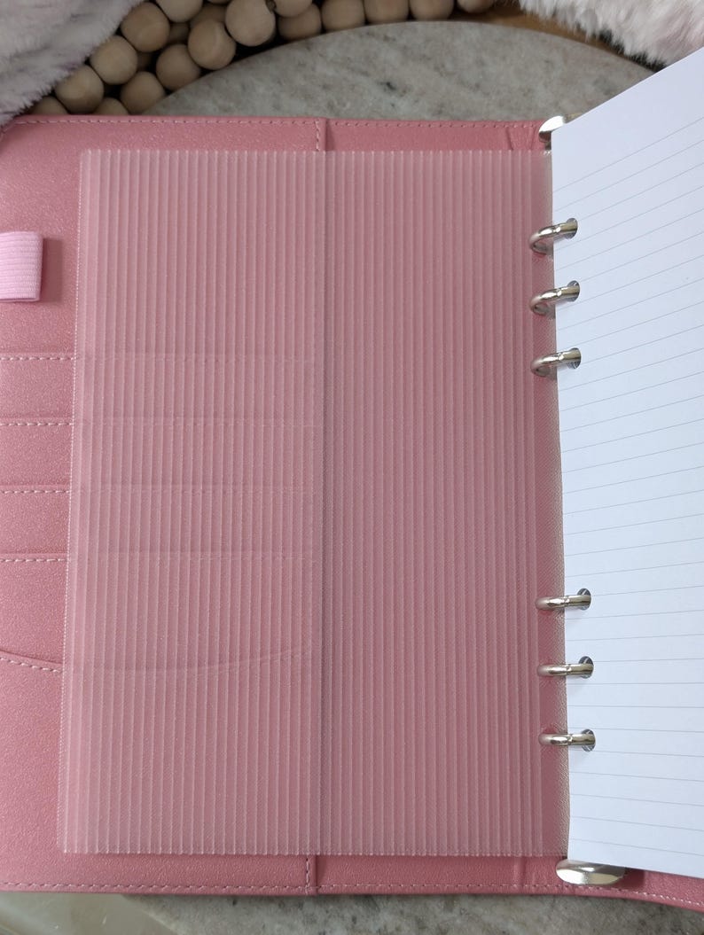 Fluted Dashboard Light Pink Frosted Design Decor for Planner Insert for ...