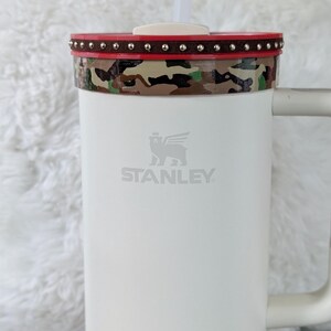 Studded Camo Tumbler Boot or Bangle Hand Painted for Stanley Tumbler ...