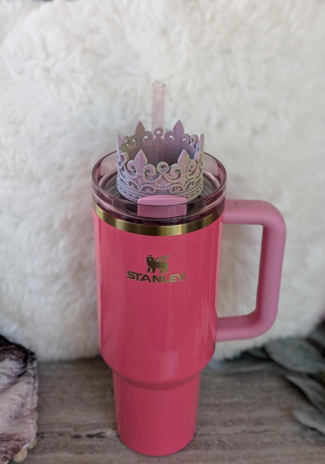 Pastel Fancy Crown Color Changing Effect Lid Tag Plate for Stanley ...