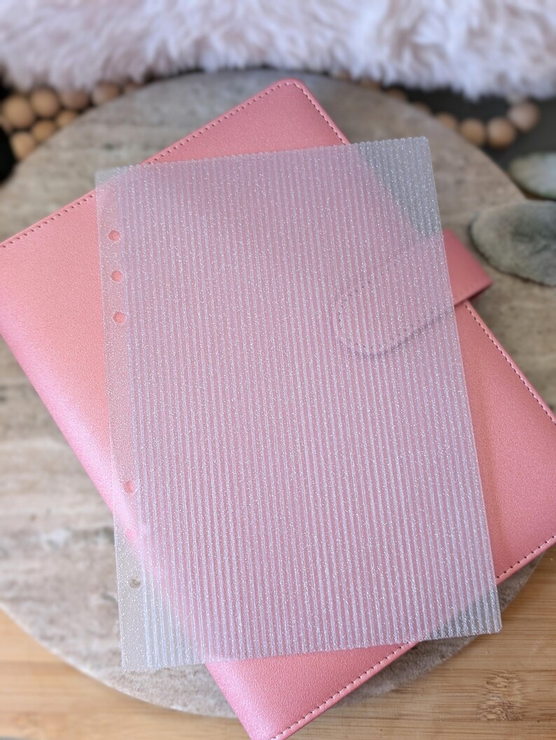 Fluted Dashboard Glitter Light Blue Frosted Design Decor for Planner ...