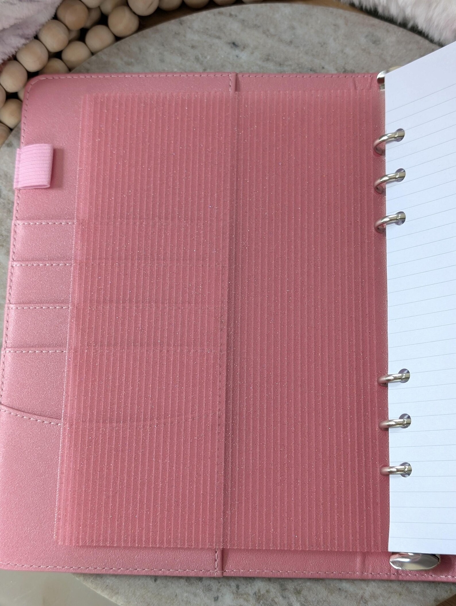 Fluted Dashboard Glitter Pink Frosted Design Decor for Planner Insert ...