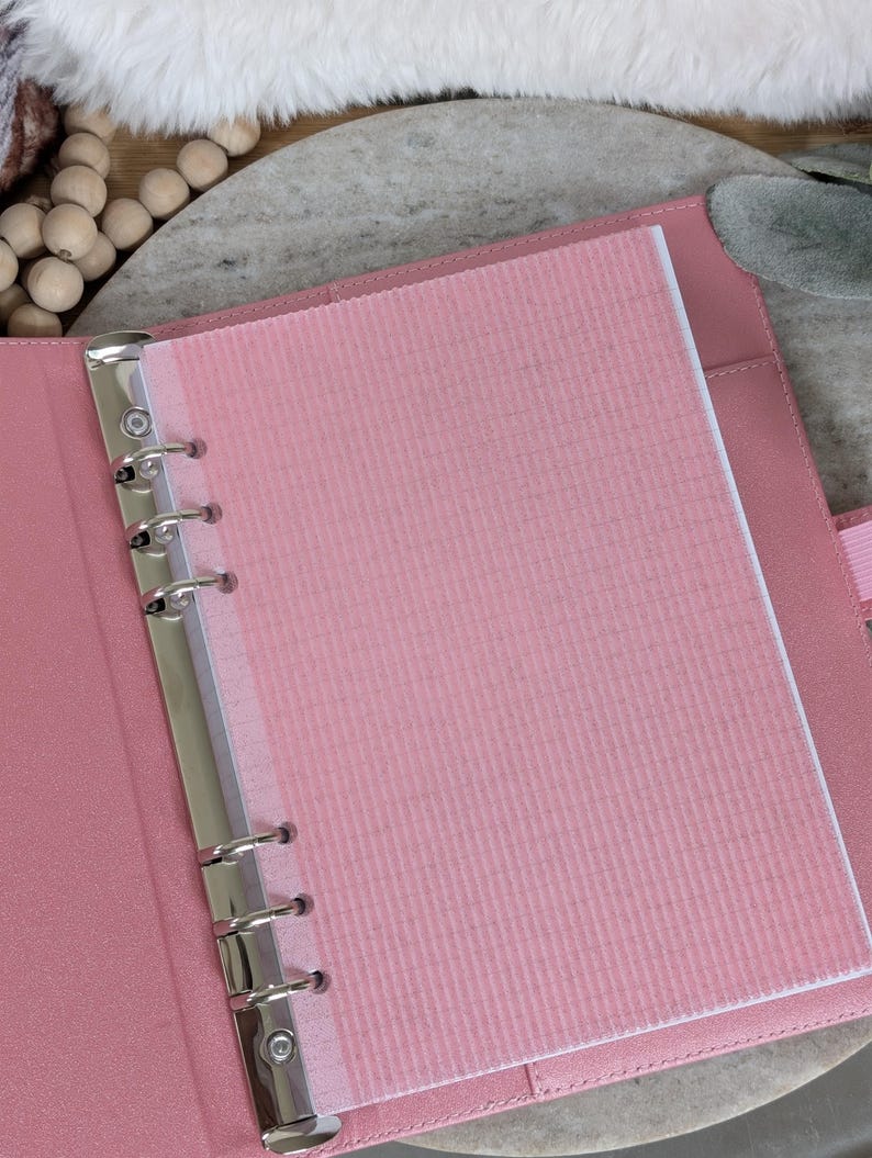Fluted Dashboard Glitter Pink Frosted Design Decor for Planner Insert ...