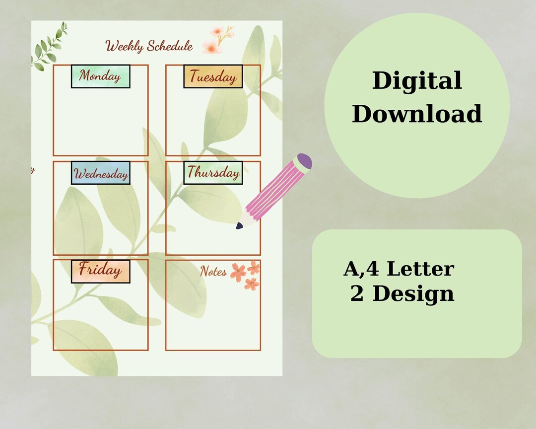 Daily Planner Printable Digital Daily Planner Time Management Planner ...