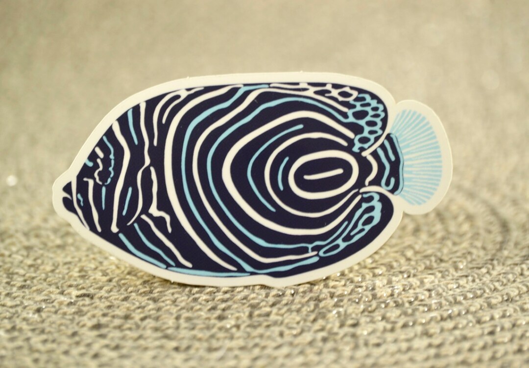 Angelfish 3 Inch Sticker - Angelfish Decal - Hawaiian Fish Decal - Reef ...