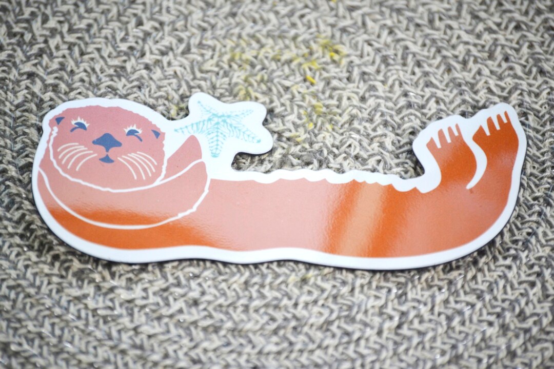 Sea Otter 4" Magnet, Sea Otter Magnet, Sea Otter, California Sea Otter ...