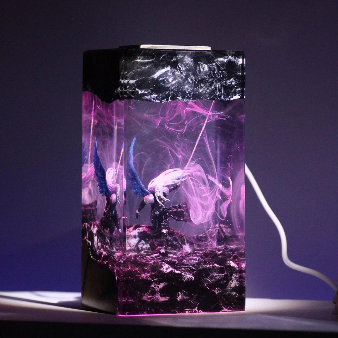 Custom Sep.hiroth Lamp, Resin Night Light, Epoxy Wood Night Lamp, Gift ...