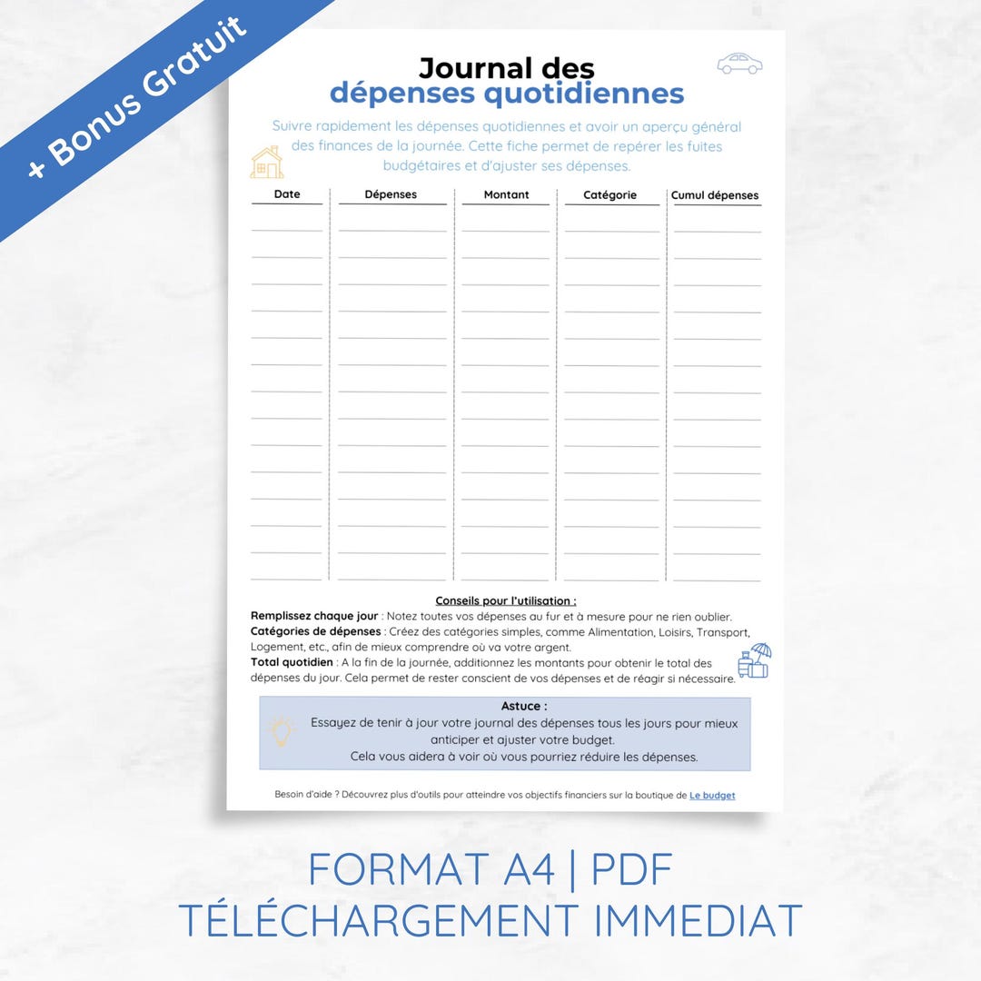 Daily Expense Log Sheet Track Expenses and Adjust Budget Baby Steps 1 ...