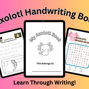 Axolotl Handwriting Practice Science Through Writing - Etsy