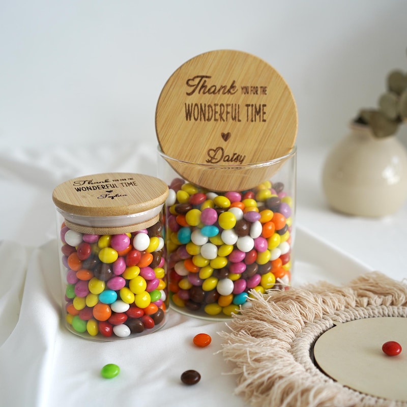 Wooden Candy Storage Jar - Etsy