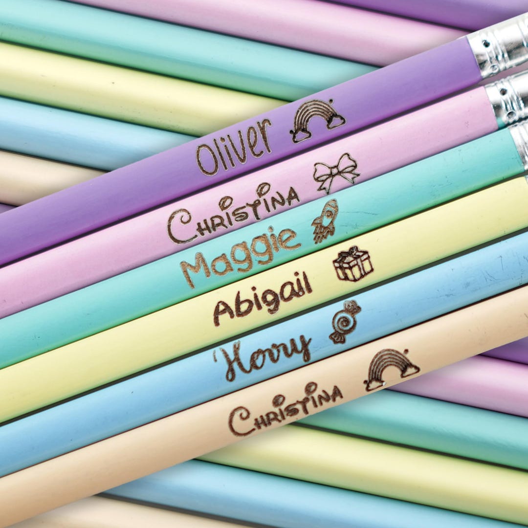 Personalized HB Pencil, Custom Name Kids School Gift, Back to School ...