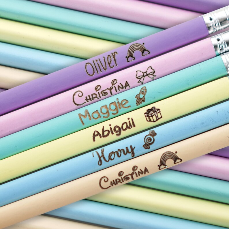 Personalized HB Pencil, Custom Name Kids School Gift, Back to School ...