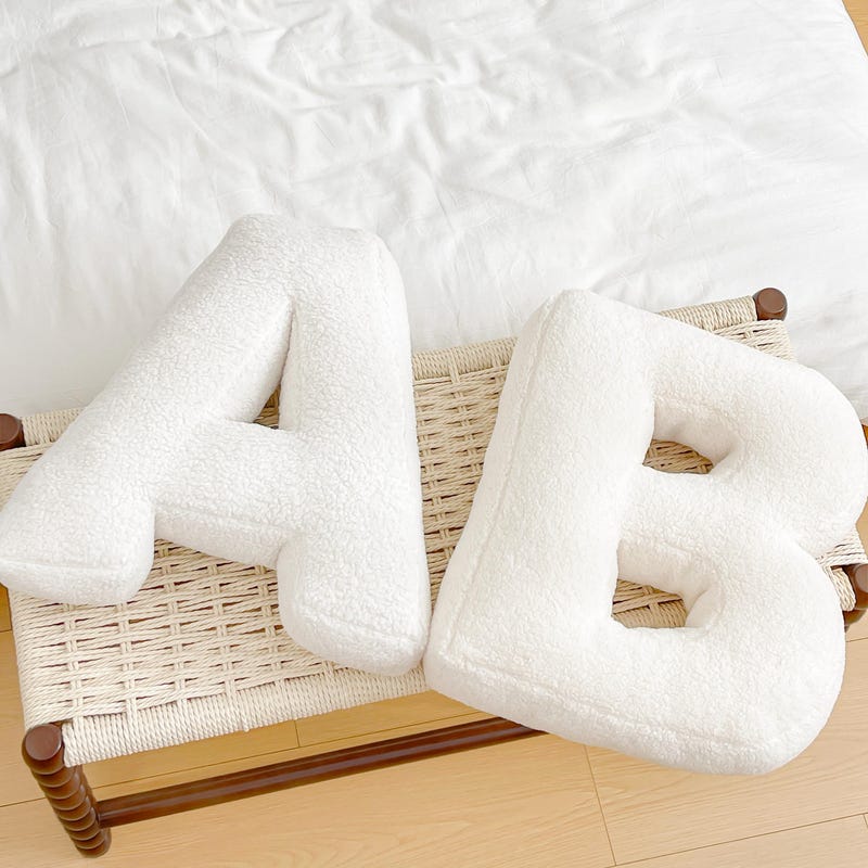 Fleece Initial Pillows - Etsy