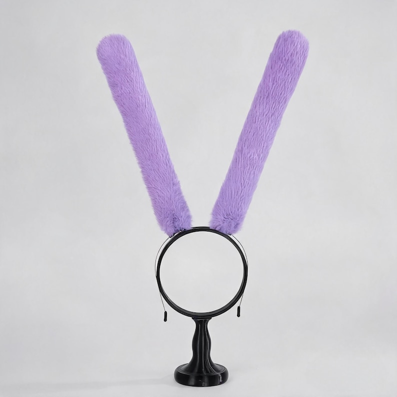 Purple Faux Fur Bunny Ears Headband, Jax Cosplay Accessory, Posable ...