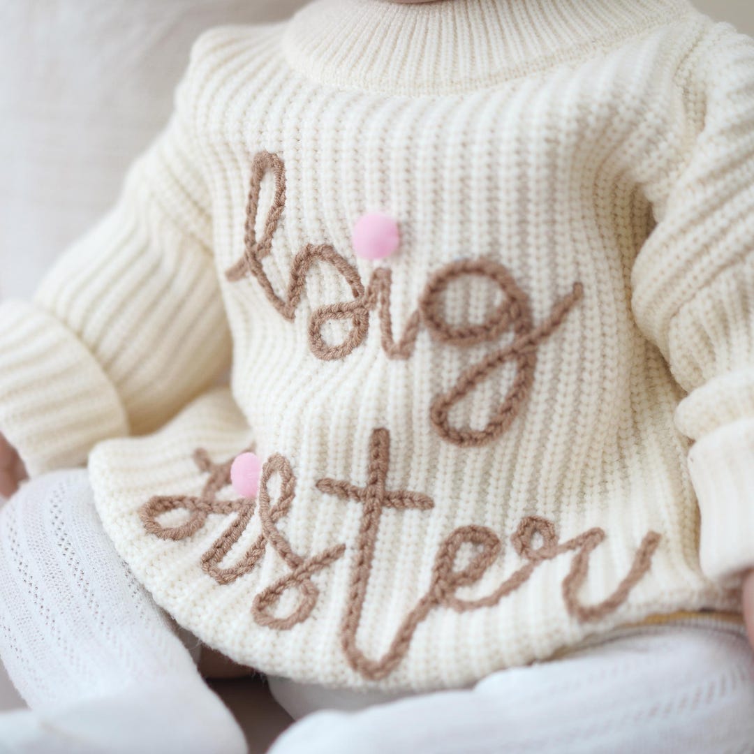 Personalized Sibling Sweater – Custom Embroidery for Big Brother, Big ...