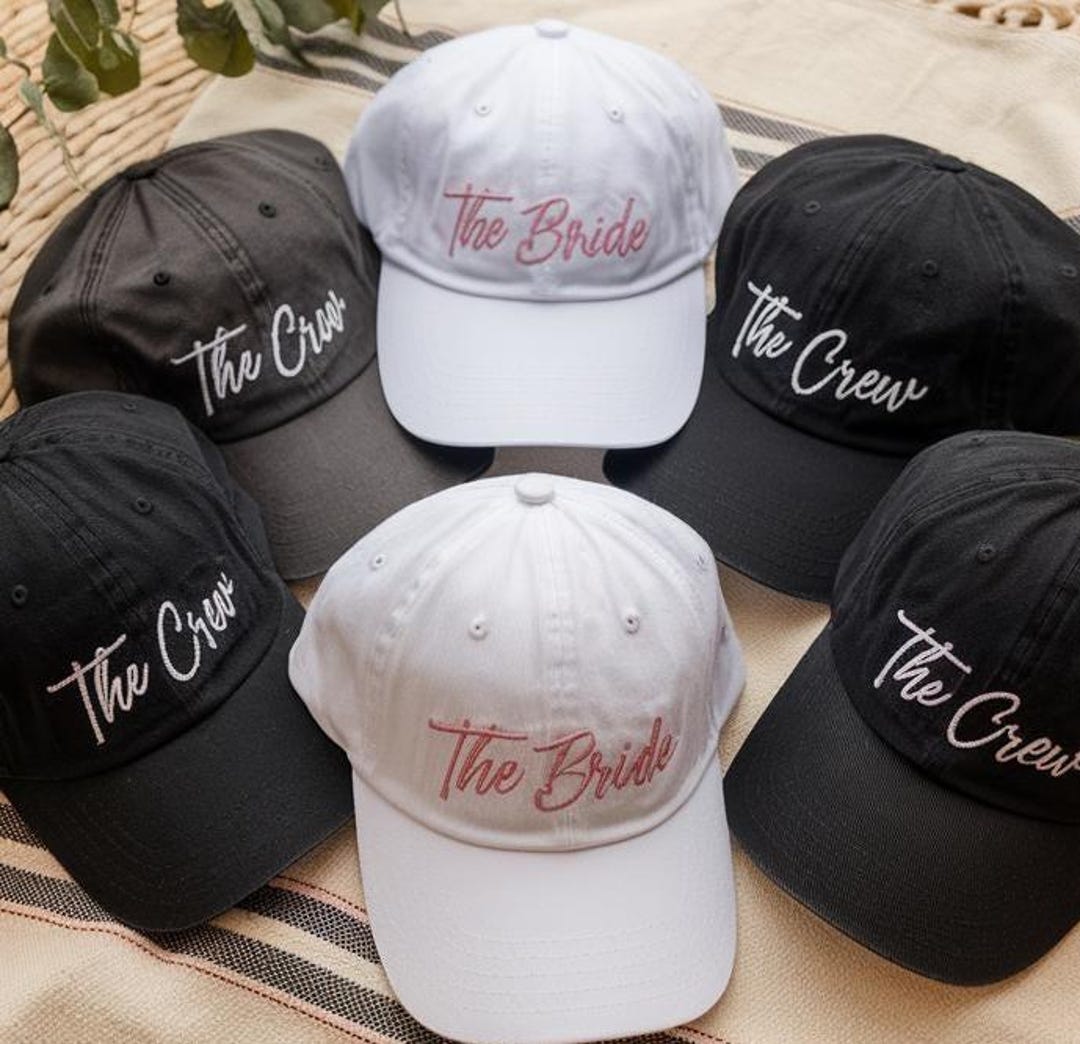 The Bride and the Crew Embroidered Hat, Bachelorette Trip Cap, Bride ...
