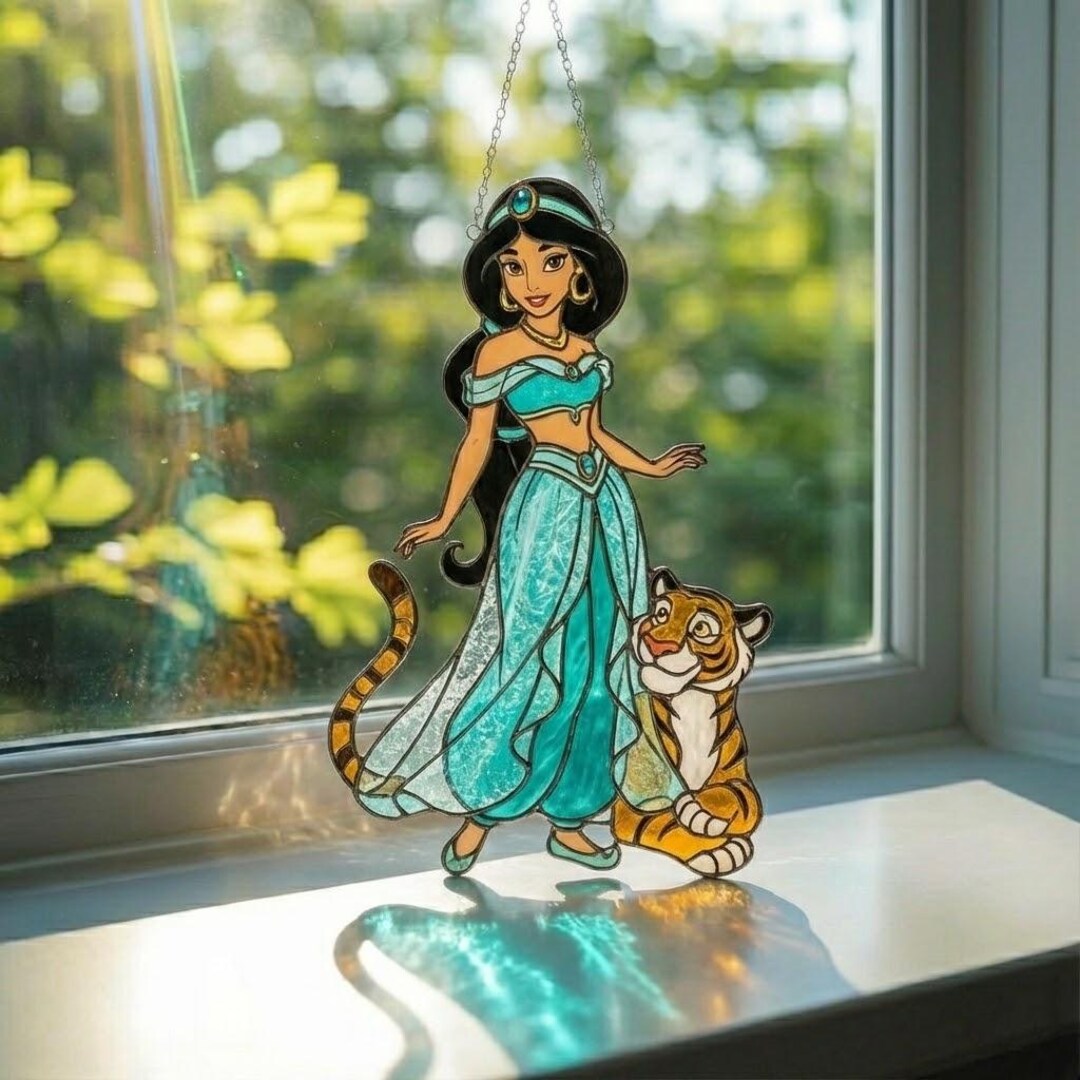 Disney Princess Jasmine Suncatcher, Jasmine Acrylic Window Hanging ...