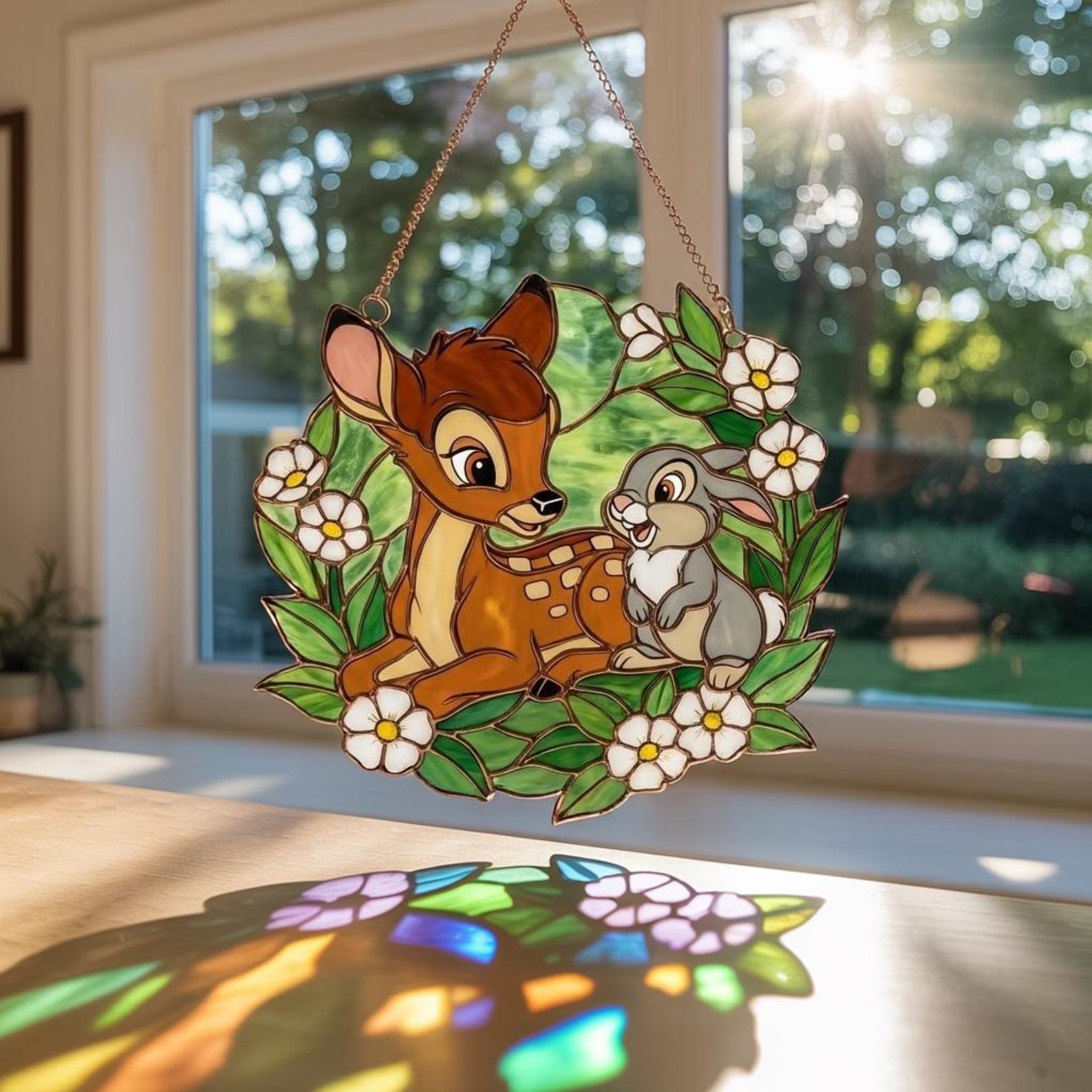 Disney Bambi Thumper Suncatcher, Bambi Deer Acrylic Suncatcher ...