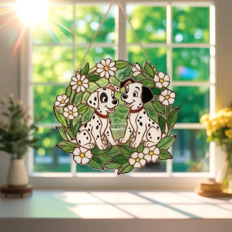 101 Dalmatians Acrylic Suncatcher Window Hanging, Disney Dalmatian ...