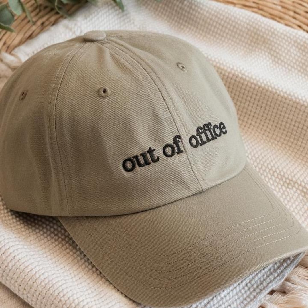 Embroidered Out of Office Hat, Funny Embroidered Hat, Out of Office Cap ...