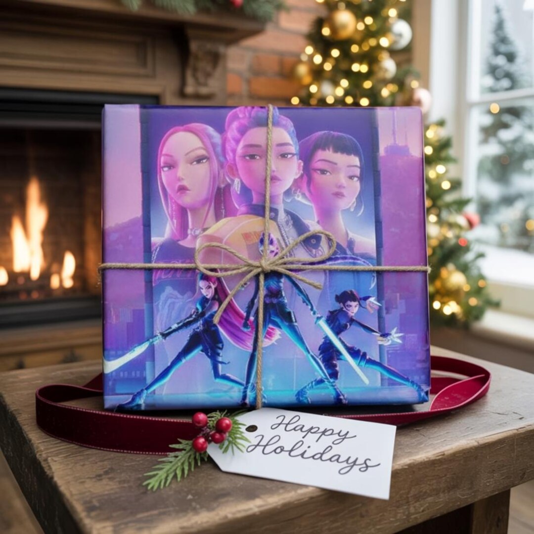 Personalized Huntrix Wrapping Paper, Kpop Demon Hunters Gift Wrap ...