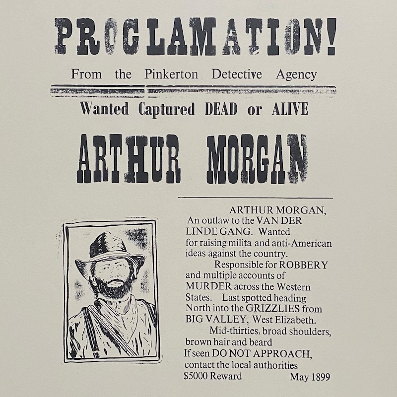 Red Dead Redemption Wanted Poster - Etsy