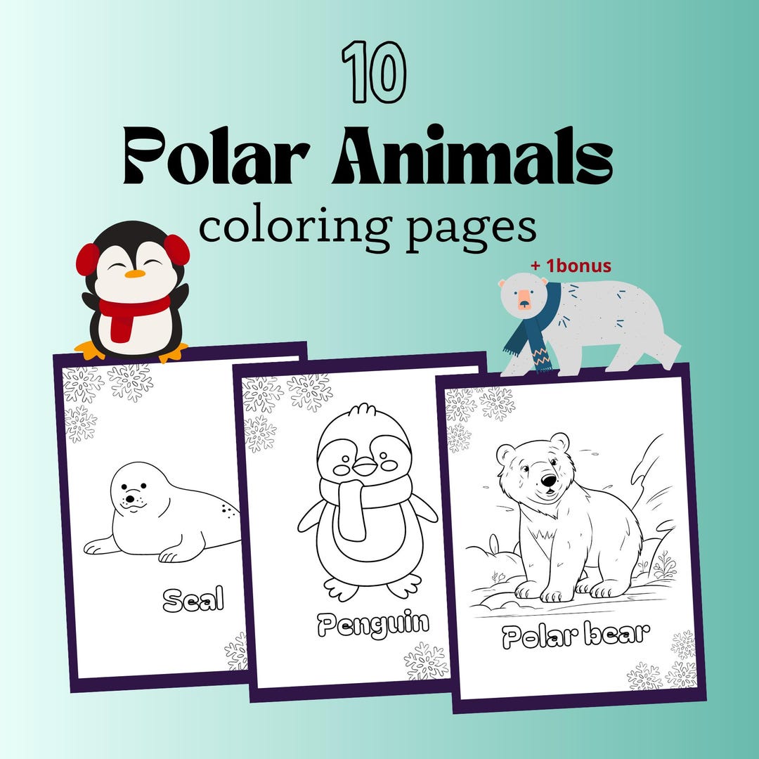 Printable Coloring Pages of Polar Animals - 10 Educational Sheets With ...